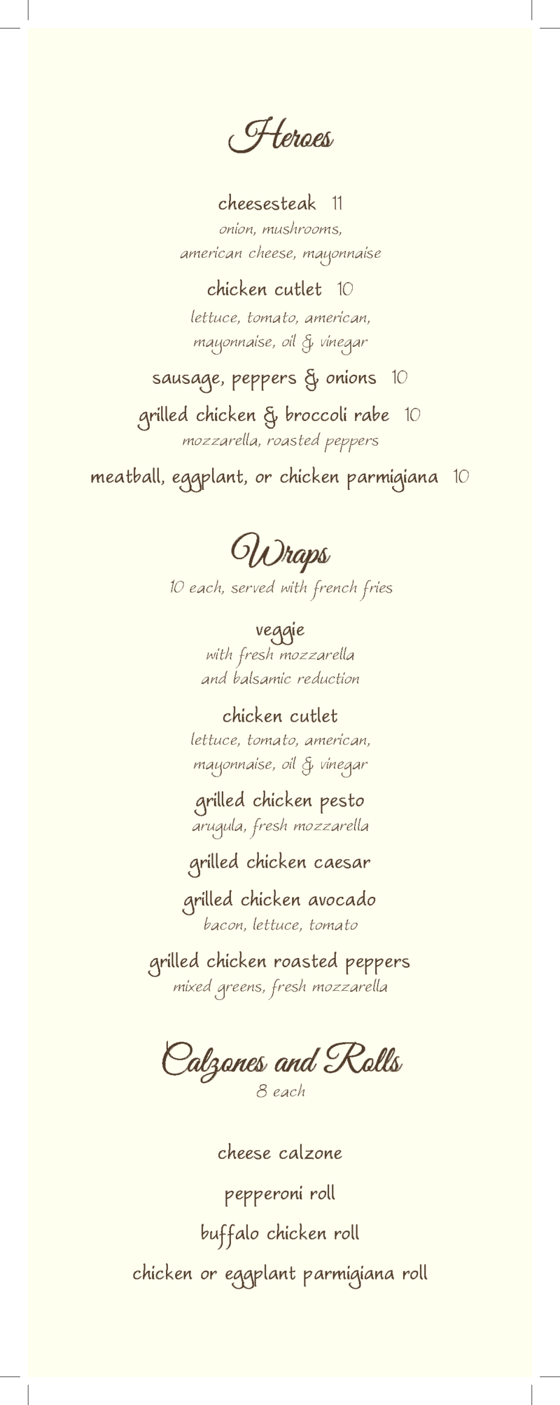 Lunch – Bella Notte